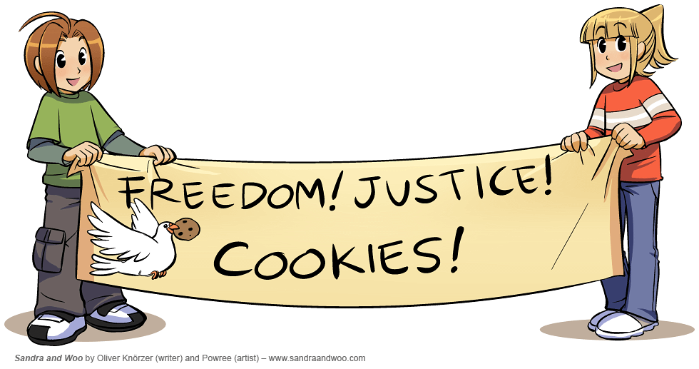 Sandra and Woo » [0113] Freedom! Justice! Cookies! | The comedy webcomic